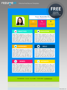 My First Resume Template for Kids - Rezumeet